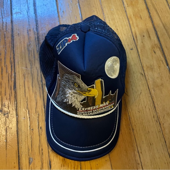 Accessories | Vintage Express Mail Blue Mesh Trucker Hat | Poshmark